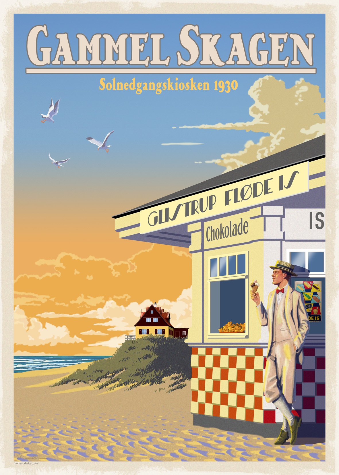 Plakat - Gammel Skagen - Plakater - bySKAGEN